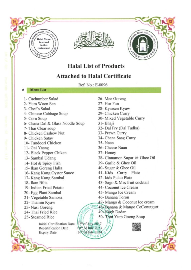 YKK Corporation - Halal